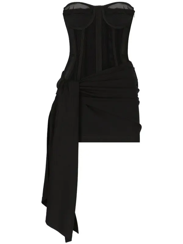 Dolce & Gabbana Draped Bustier Mini Dress