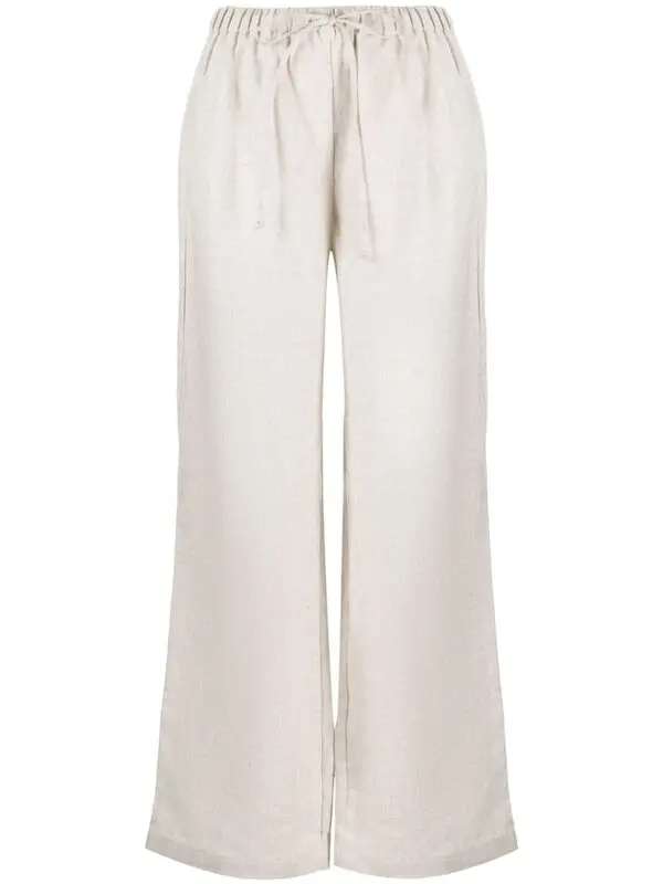 REFORMATION Olina Linen Trousers - Neutrals