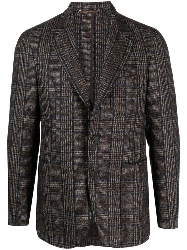 Canali Plaid-check Single-breasted Blazer
