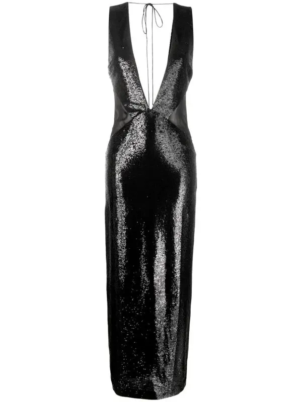 REV Sequin-embellished Maxi Dress