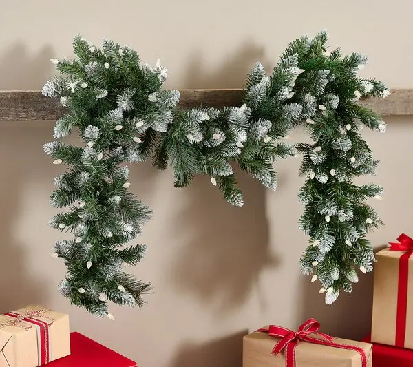 BETHLEHEM LIGHTS As Is 72' Overlit Garland W/ 3-in-1 Leds