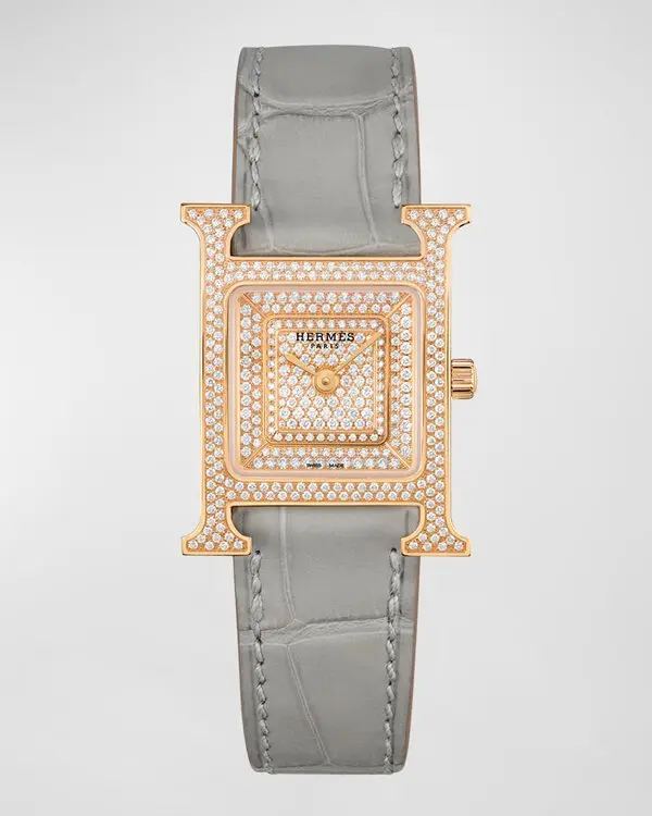Hermès Heure H Diamond Watch - Gray