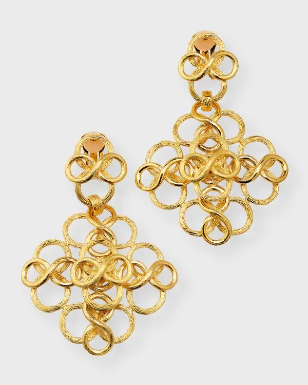 KENNETH JAY LANE 22k Yellow Drop Earrings