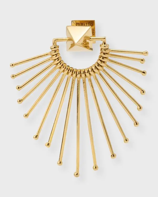 PERUFFO 18k Yellow Gold Slide Shield Earring