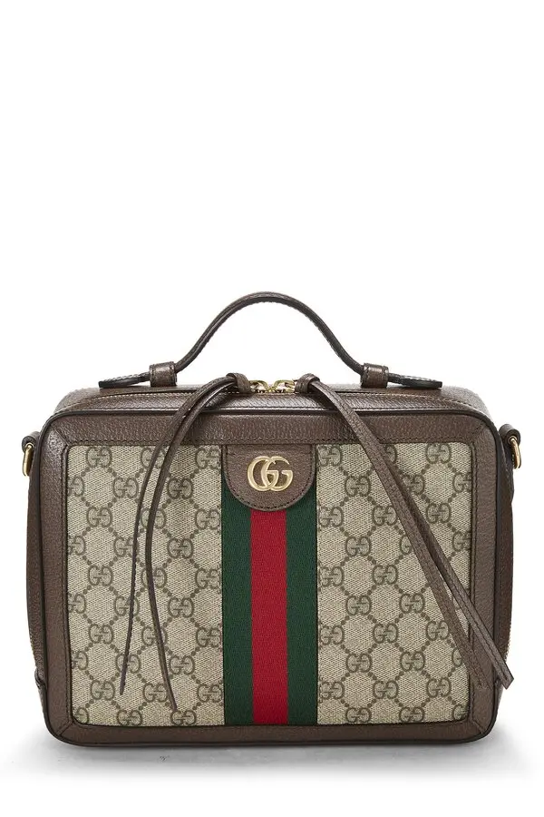 Gucci Original Gg Supreme Canvas Ophidia Shoulder Bag - Beige