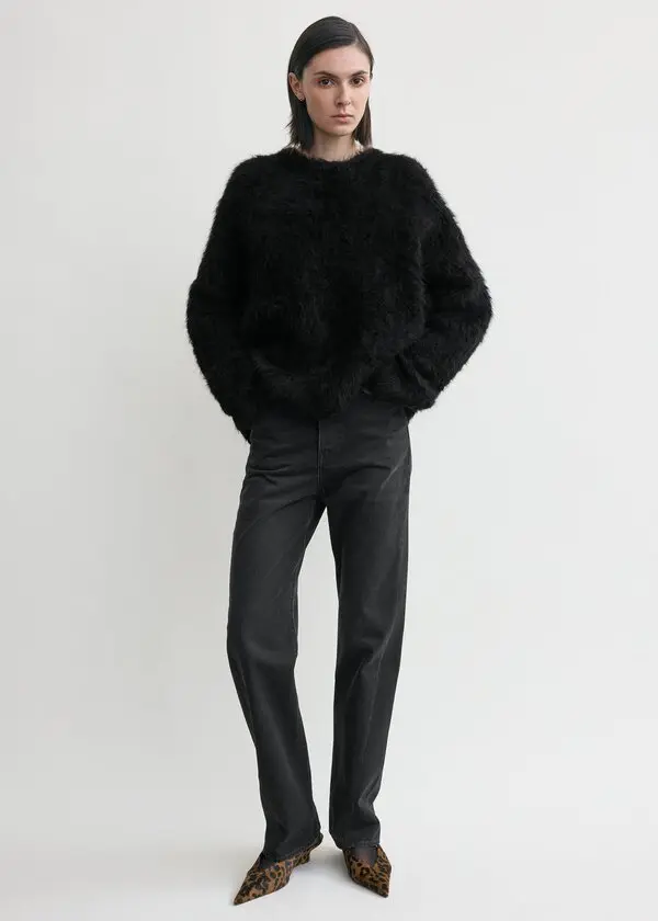 TOTÊME Boxy Alpaca Knit - Black