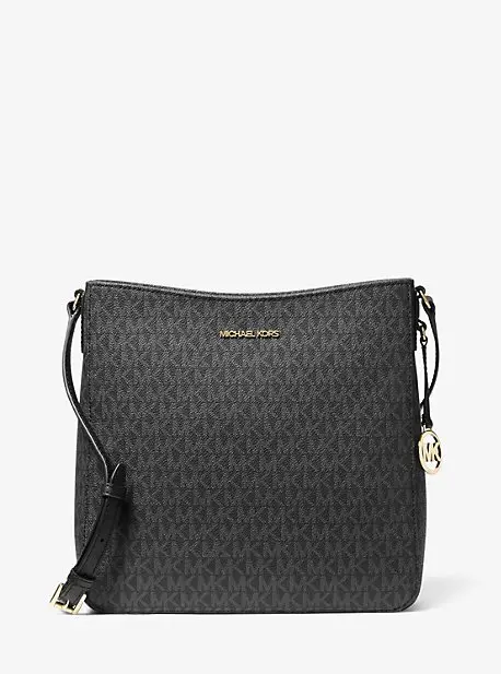 Michael Kors Jet Set Travel Large Logo Messenger Bag - Black