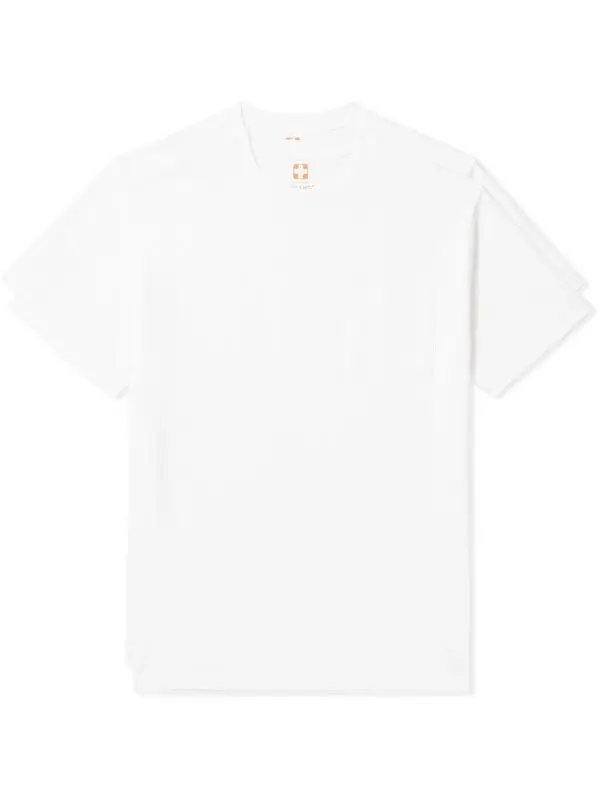 BEAMS Two-pack Cotton-jersey T-shirts - White