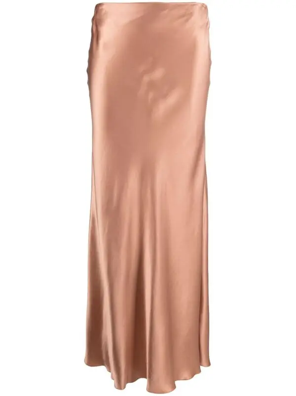 FORTE_FORTE High-waisted Straight Skirt - Orange