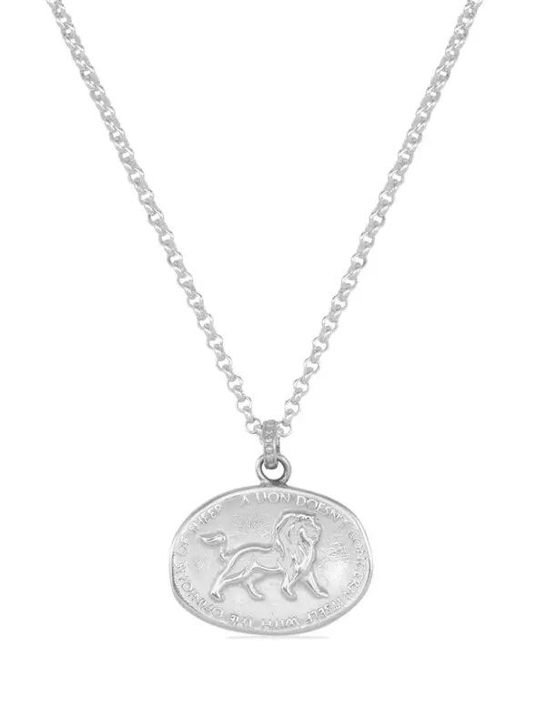 DOWER AND HALL Lion Talisman Necklace - Silver