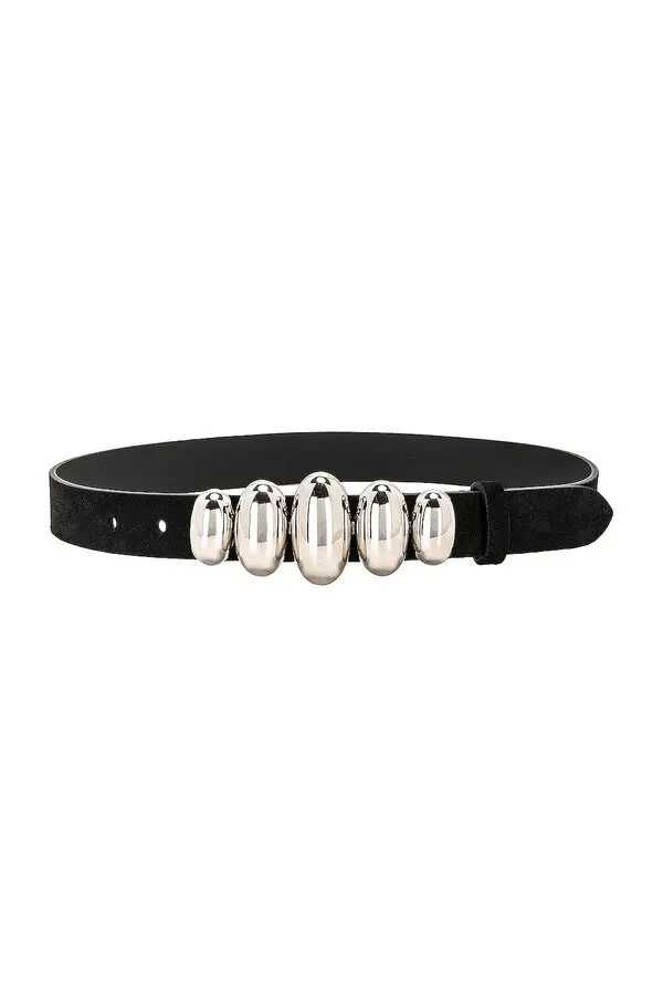 Isabel Marant Étoile Fuzz Belt In Black - Black & Palladium | Editorialist