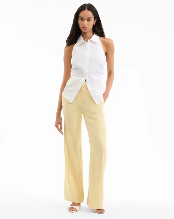 Veronica Beard Komi Wide-leg Pant - Chamomile