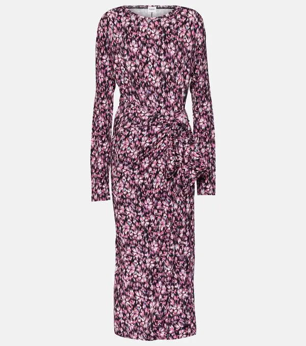MARANT ETOILE Lissy Printed Jersey Midi Dress