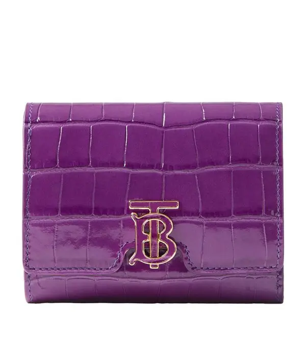 Burberry Tb Monogram Wallet - Purple | Editorialist