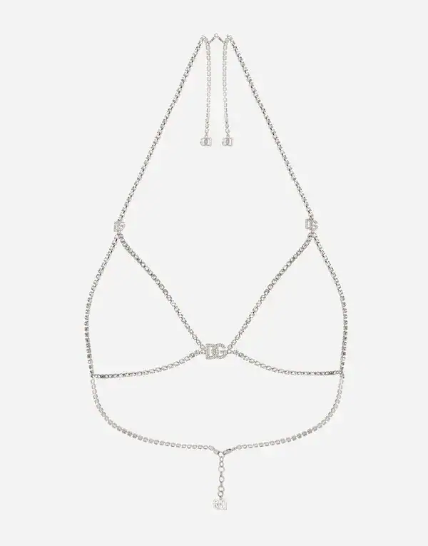Dolce & Gabbana Rigid Rhinestone-detailed Decorative Bra With Dg Logo ...