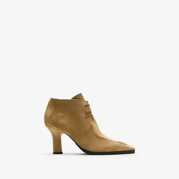 Burberry Suede Storm Ankle Boots Jute Editorialist