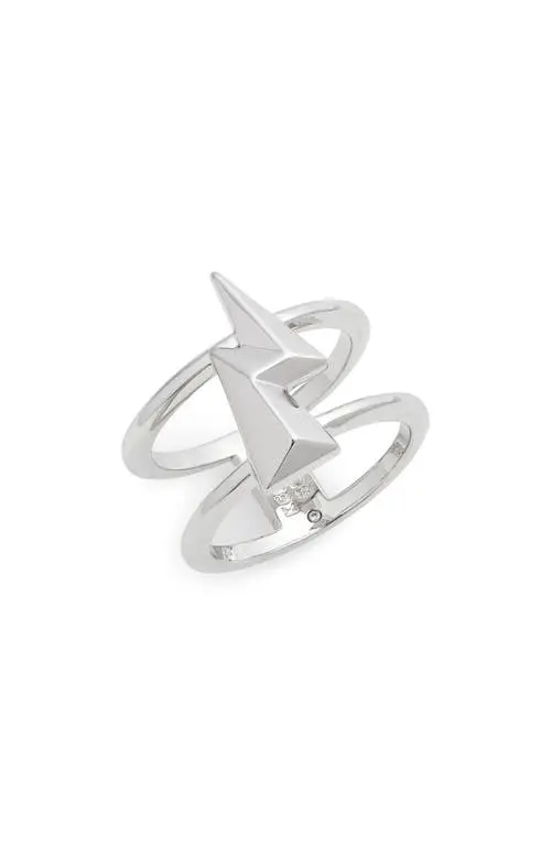 Buy Kendra Scott Lightning Bolt Double Band Ring - Rhodium At 25% Off ...