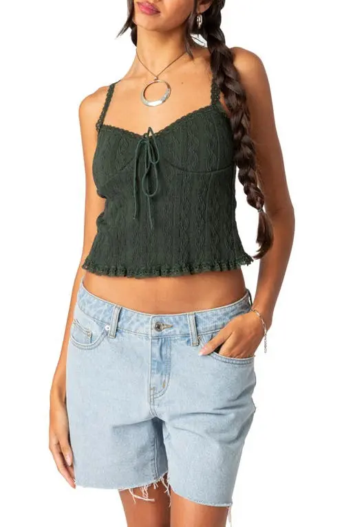 EDIKTED Lacey Knit Tank