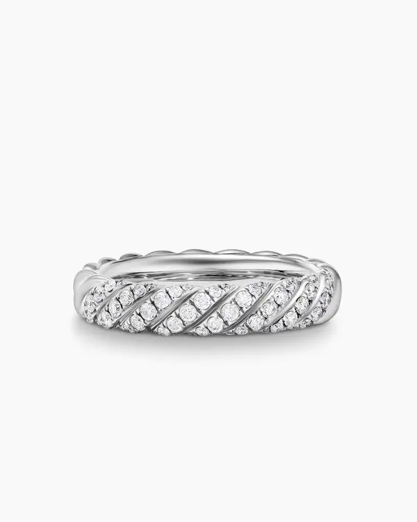 David Yurman Sculpted Cable Band Ring - Diamond