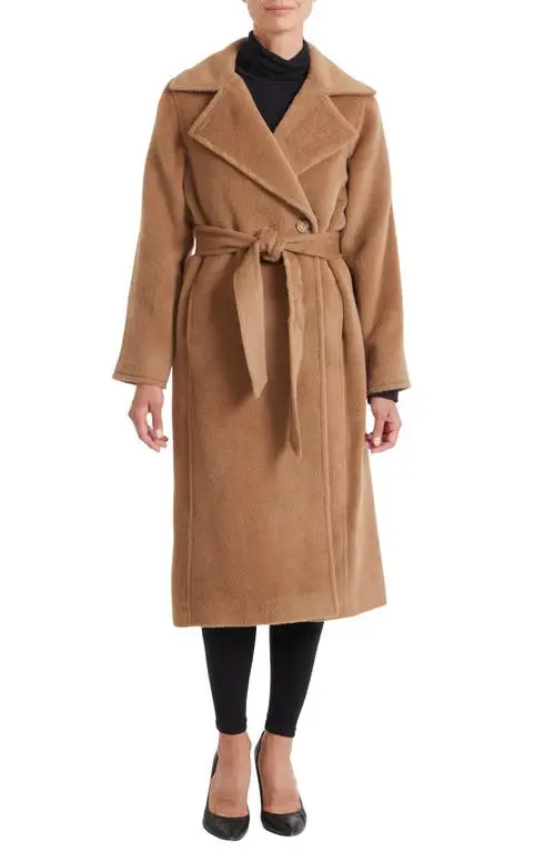 Sofia Cashmere Alpaca & Wool-blend Belted Coat - Camel