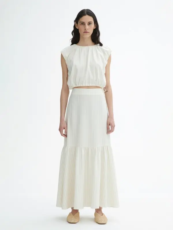 HOUSE OF DAGMAR Cropped Striped Top