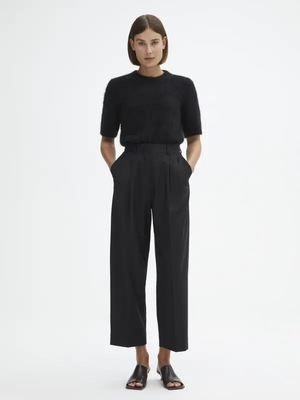 HOUSE OF DAGMAR Wide Cropped Suit Trousers