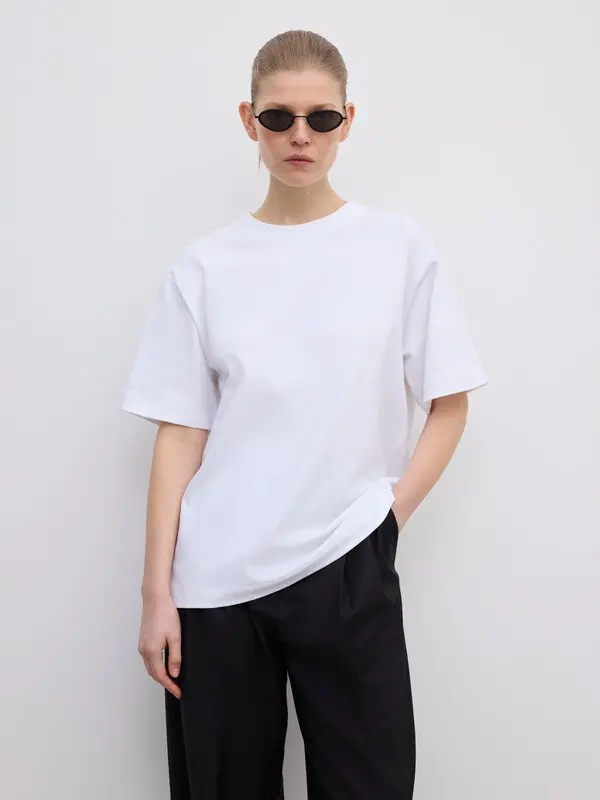 HOUSE OF DAGMAR Oversized Cotton Tee - White