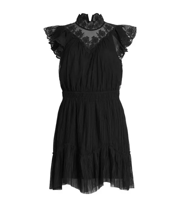 review black lace dress Short Black lace dress with train Custom Size