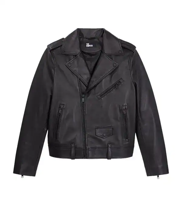 Blouson Cuir Biker Jackets Perfecto The Kooples Sport Femme The - Main Image