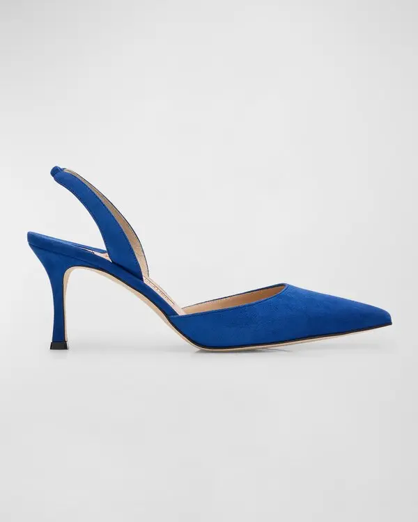 Manolo Blahnik Carolyne Slingback Pumps - Blue