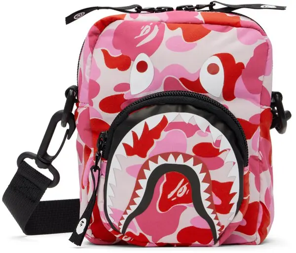 BAPE Mini Abc Camo Shark Bag - Pink | Editorialist