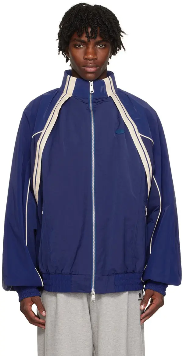 ADER ERROR Striped Track Jacket - Blue | Editorialist
