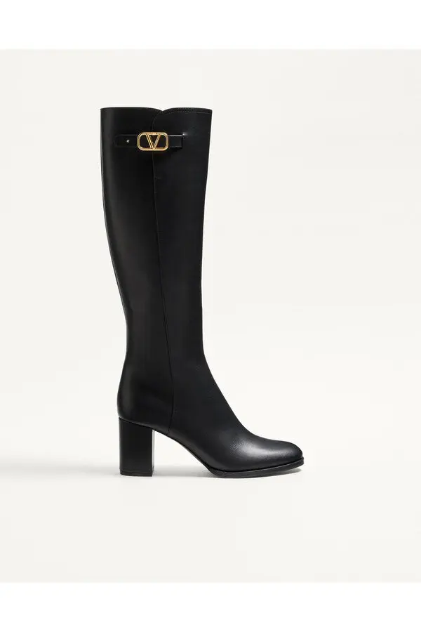 Valentino Garavani Vlogo Signature Calfskin Boots