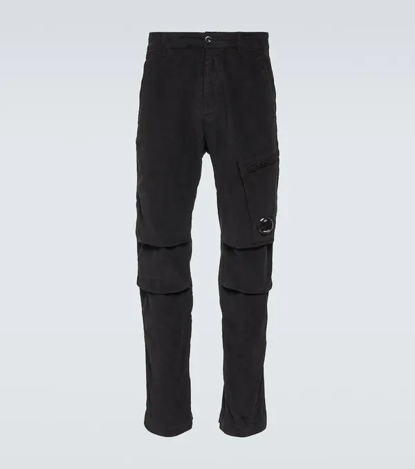 C.P. COMPANY Corduroy Straight Trousers - Black