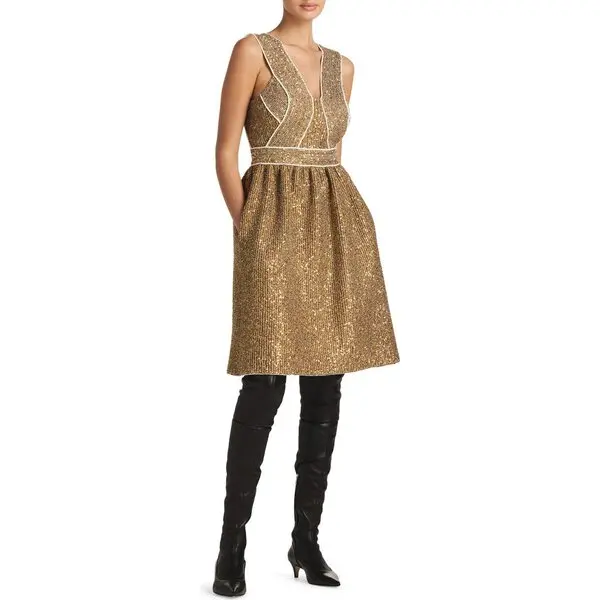 St. John Sparkle Sequin Knit Dress