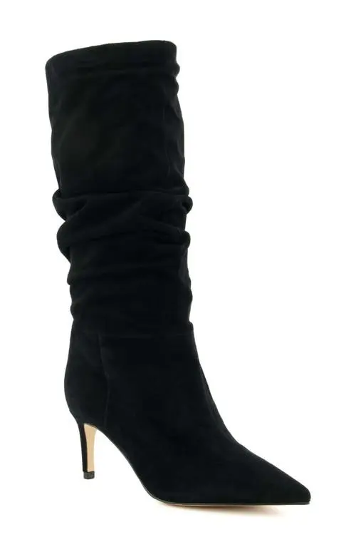Dune London Slouch Pointed Toe Boot - Black
