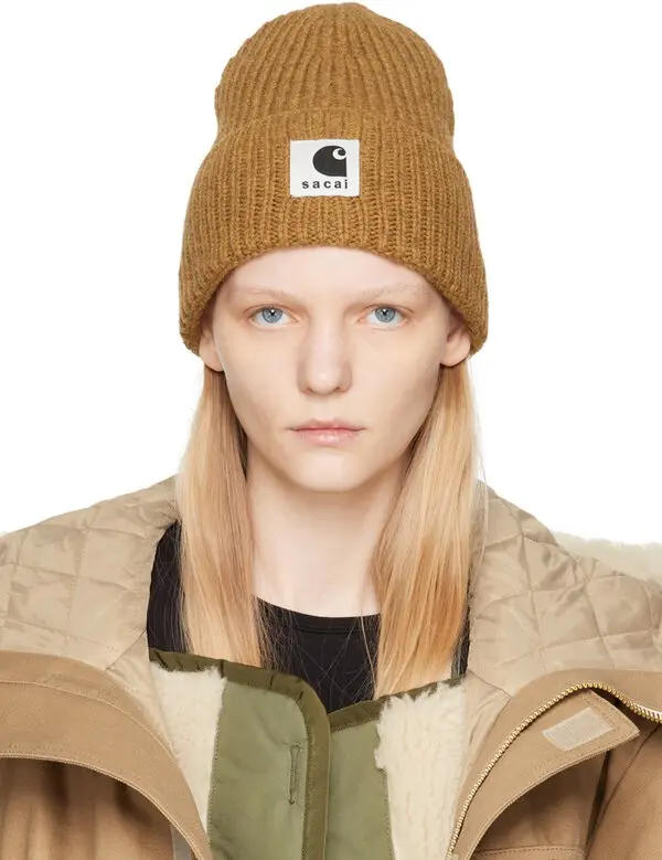 Sacai Beige Carhartt Wip Edition Beanie - 651 Beige | Editorialist
