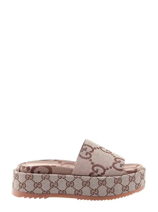 Buy Gucci Platform Slides - Beige At 33% Off | Editorialist