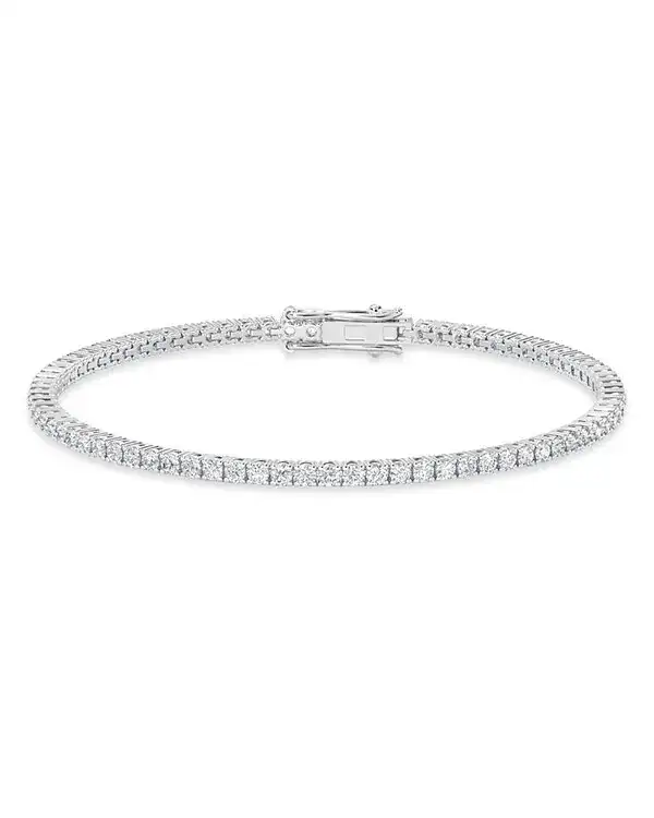 DE BEERS FOREVERMARK Classic Diamond Tennis Bracelet In 18k Gold, 3.00 ...