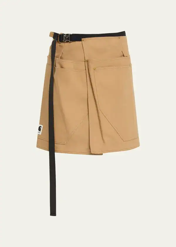 Sacai X Carhartt Wip Canvas Work Apron - Beige | Editorialist