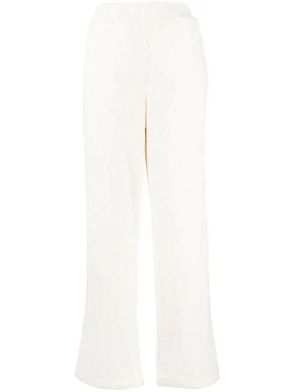 TOUT A COUP Checkerboard Knit Trousers