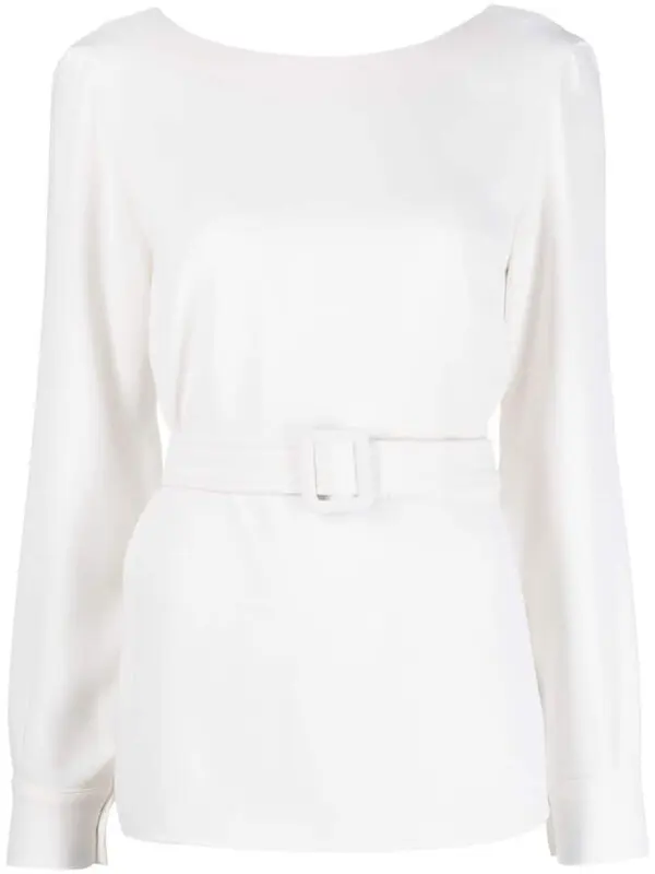 P.a.r.o.s.h V-back Belted Blouse - Neutrals