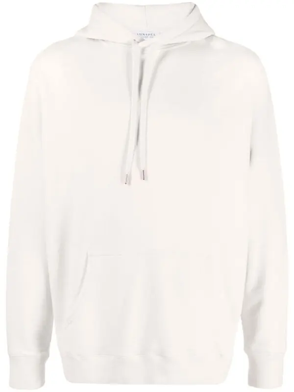 Sunspel Drawstring-fastening Cotton Hoodie - Neutrals
