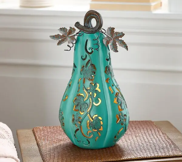 VALERIE PARR HILL As Is Indoor/outdoor 14.5' Illuminated Gourd Valerie