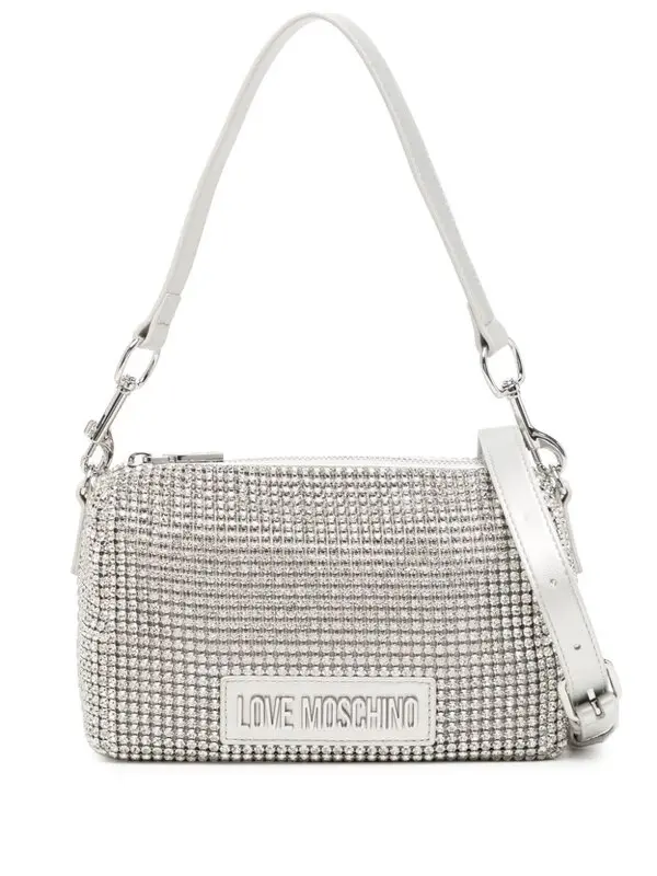 Moschino Mini Bling Bling Shoulder Bag - Silver | Editorialist
