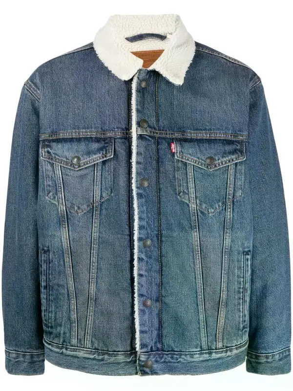 LEVI'S Type Iii Faux Shearling-trim Denim Jacket