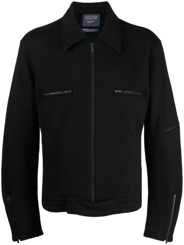 Yohji Yamamoto Zip-up Wool Shirt Jacket