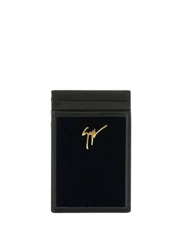GIUSEPPE ZANOTTI Albert Logo-print Cardholder - Black