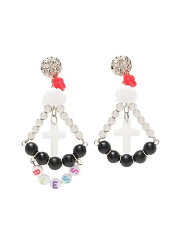 AMIR SLAMA Bless Cross-pendant Earrings