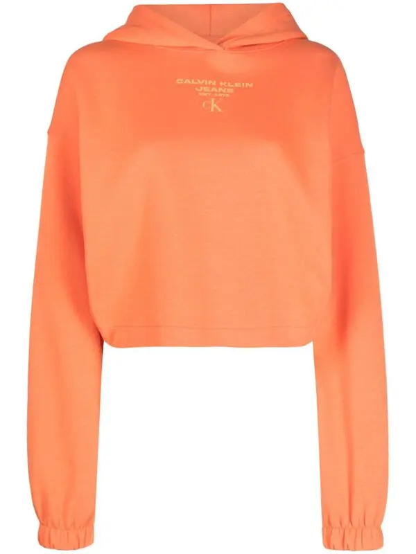 Calvin Klein Logo-print Cotton-blend Hoodie